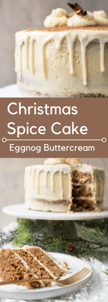 Christmas Spice Cake with Eggnog Buttercream - Hunger Thirst Play