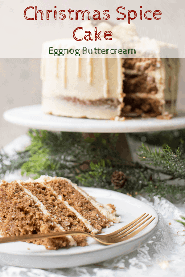 Christmas Spice Cake with Eggnog Buttercream - Hunger Thirst Play