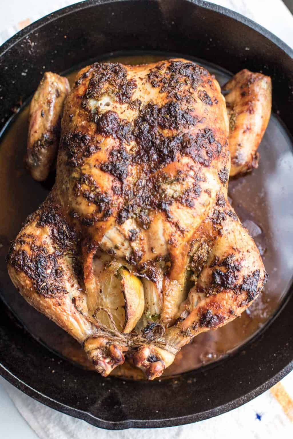 Juiciest Garlic Rosemary Roasted Chicken - Hunger Thirst Play