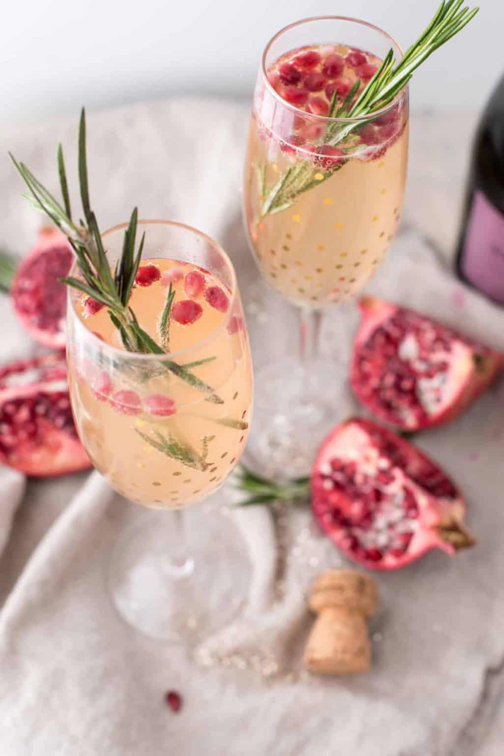 Pomegranate Prosecco Kombucha Cocktail - Hunger Thirst Play