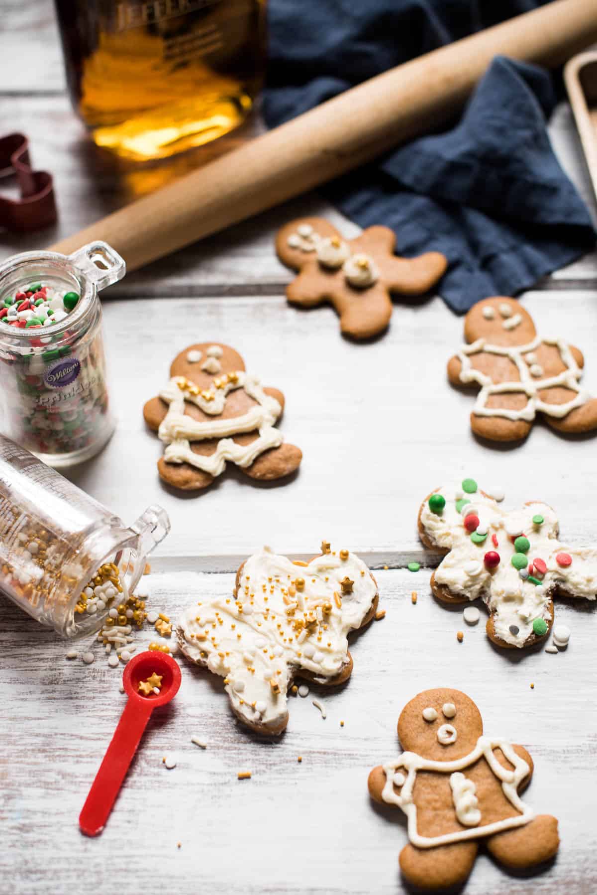 Bourbon Gingerbread Cookies with Bourbon Buttercream - Hunger Thirst Play