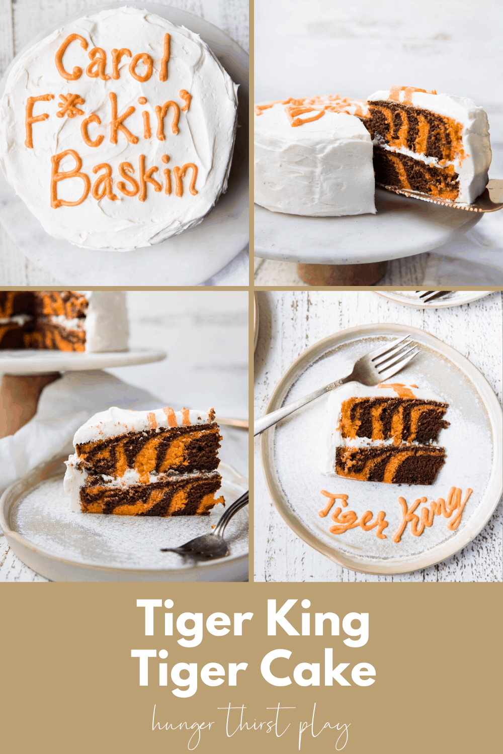 Tiger King Themed Tiger Cake - Hunger Thirst Play