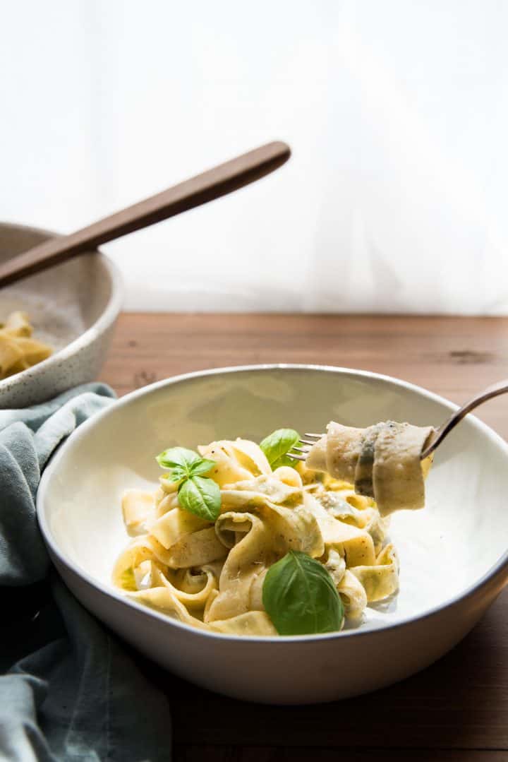 Homemade Basil Pasta with Garlic Brown Butter - Hunger Thirst Play