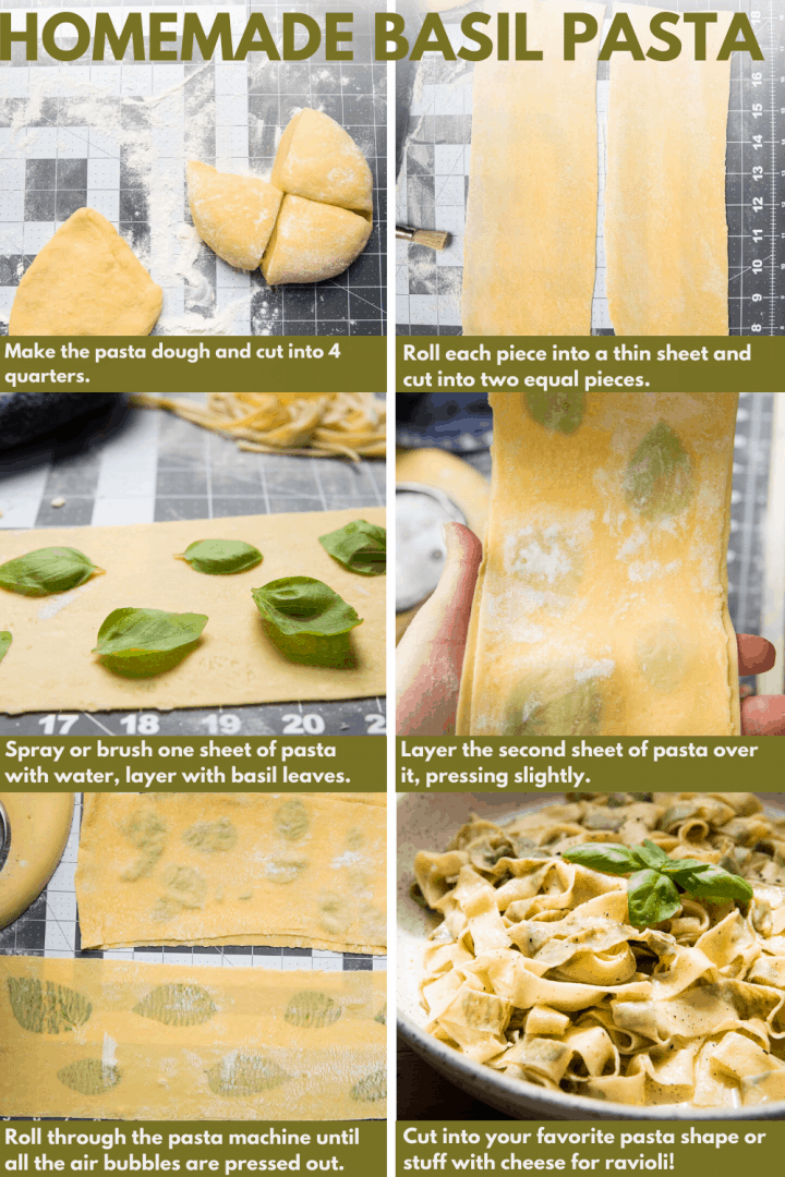 Homemade Basil Pasta with Garlic Brown Butter - Hunger Thirst Play