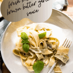 Homemade Basil Pasta with Garlic Brown Butter | Hunger Thirst Play