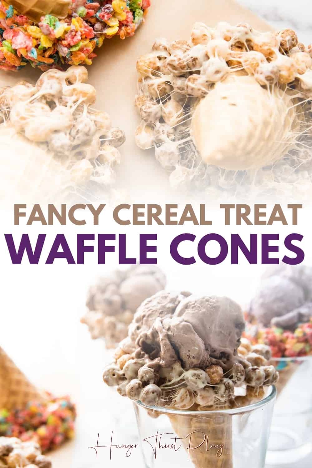 Cereal Treat Waffle Cones - Hunger Thirst Play
