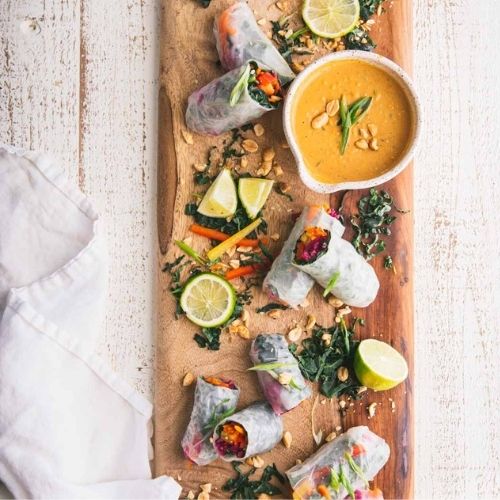 Rainbow Veggie Spring Rolls | Hunger Thirst Play