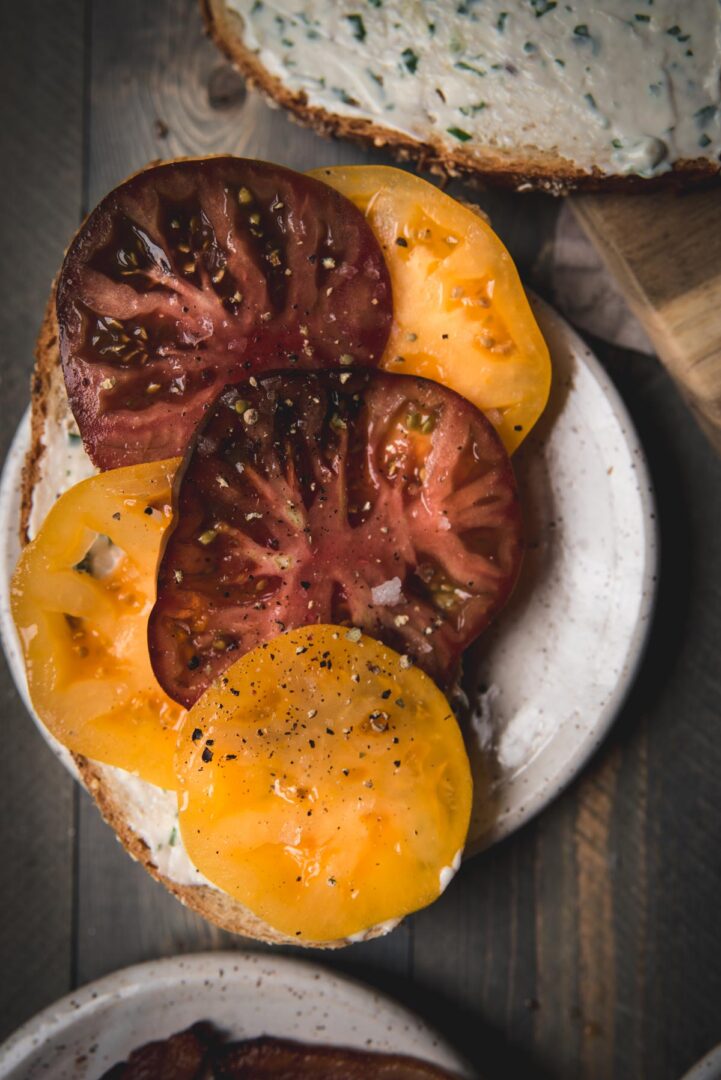 Caprese Bacon Melt with Garlic Basil Aioli - Hunger Thirst Play