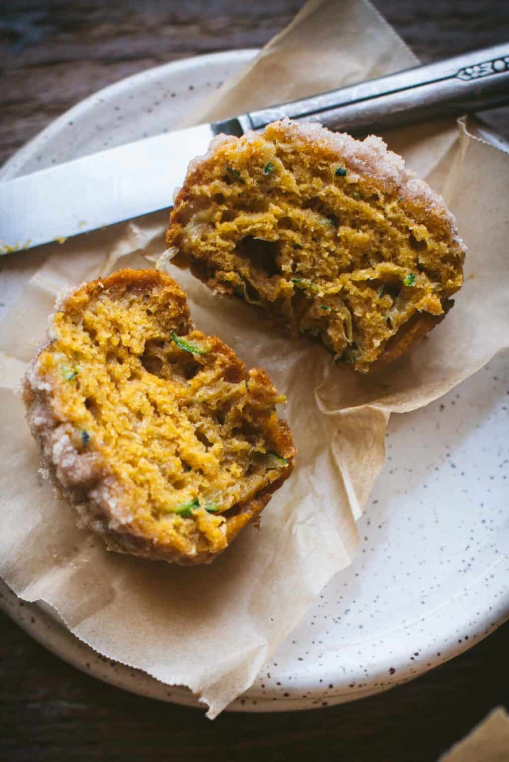 Pumpkin Zucchini Muffins - Hunger Thirst Play