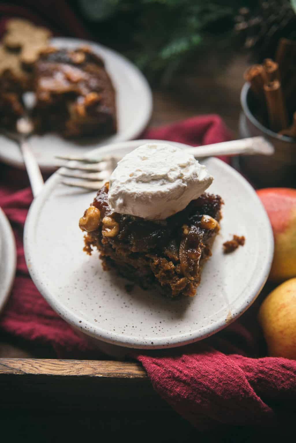 Apple Gingerbread Upside Down Cake - Hunger Thirst Play