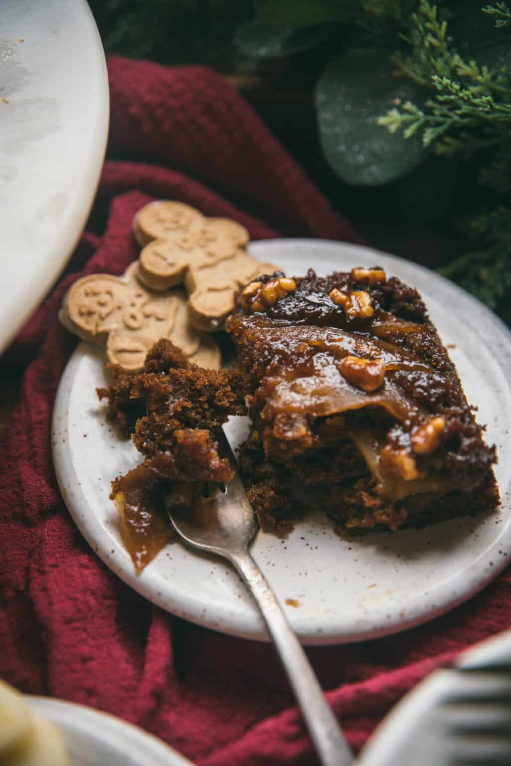 Apple Gingerbread Upside Down Cake - Hunger Thirst Play